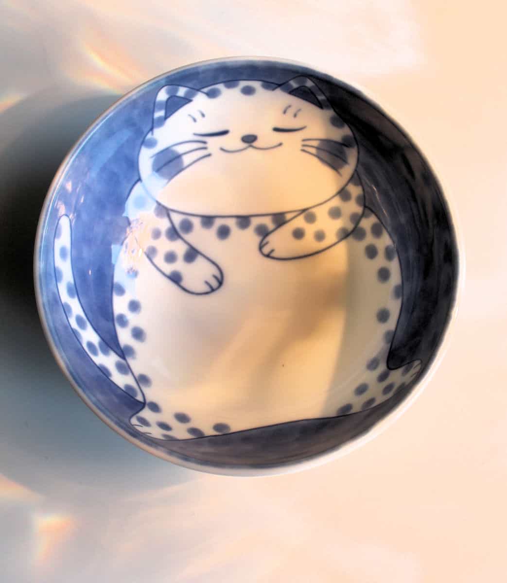 Mike Cat skål | Japanskt porslin från Ishokuju